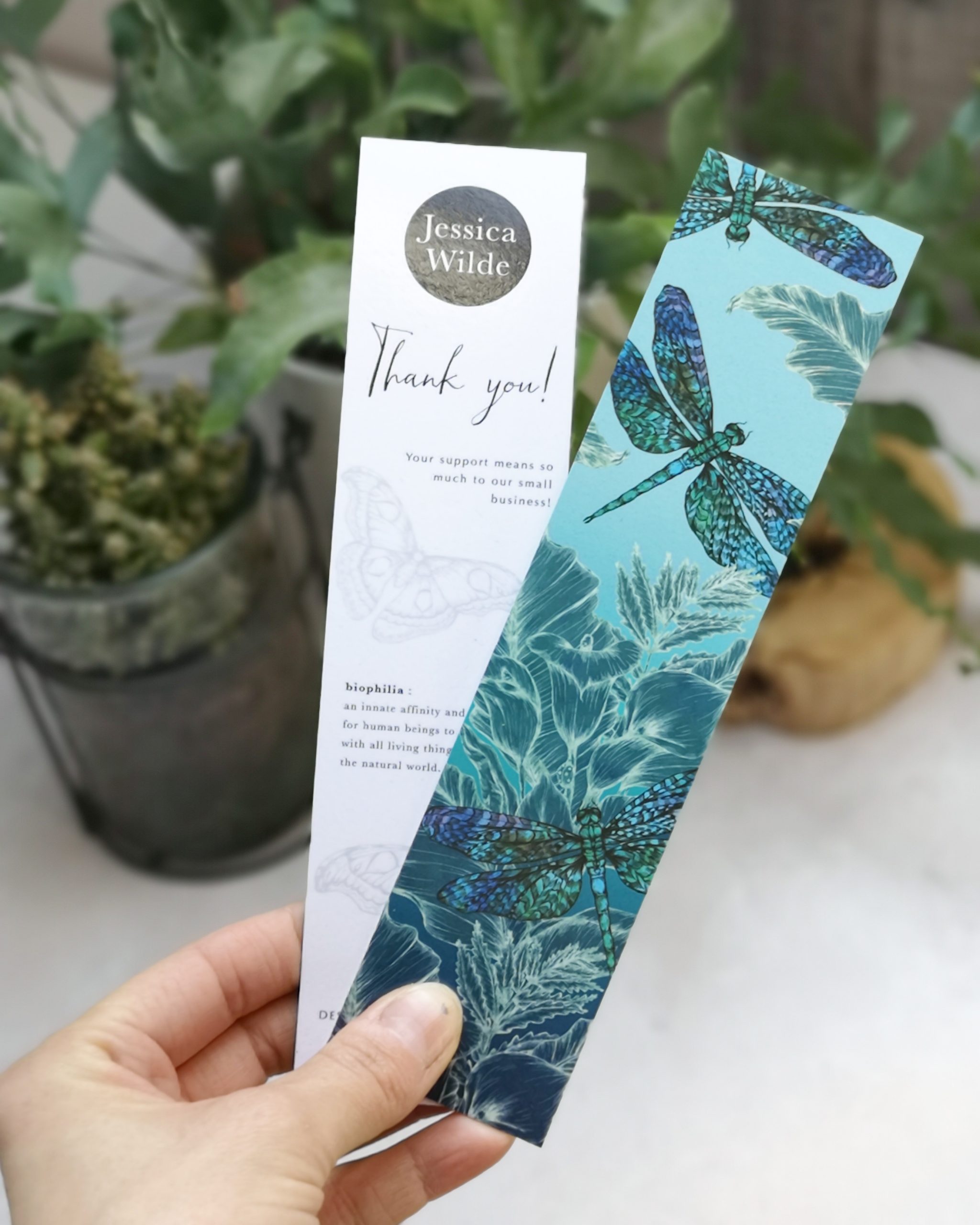 Dragonfly Lily Bookmarks | Recycle & Reuse | Jessica Wilde Design